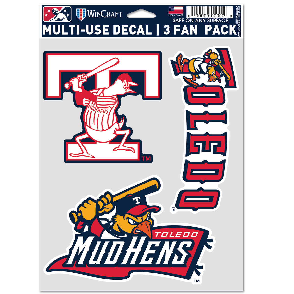 Toledo Mud Hens T-logo / Pennant Logo / Road Font Decal Sheet – The ...